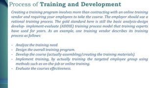Training and Development | PDF