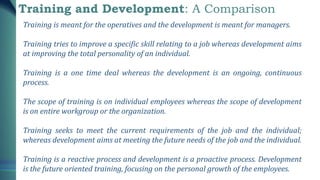 Training and Development | PDF