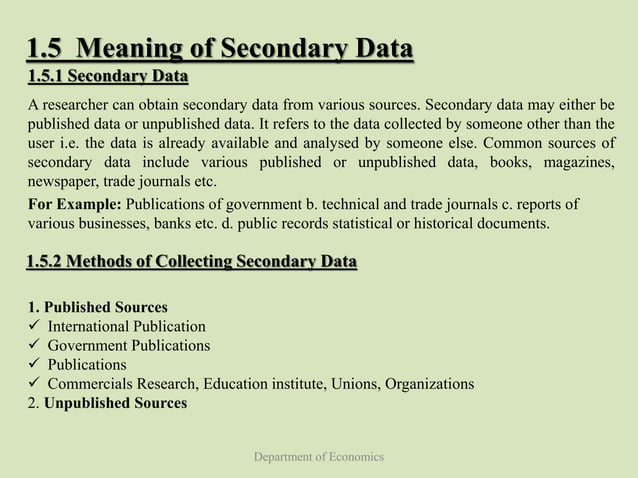 Primary and Secondary Data | PPTX | Business | Business and Finance