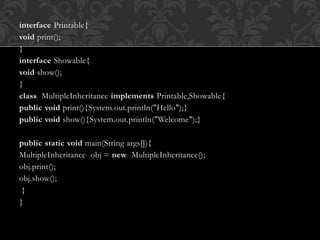 Unit3 part3-packages and interfaces | PPTX | Programming Languages | Computing