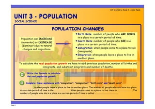 Unit 3 population (social science) | PDF