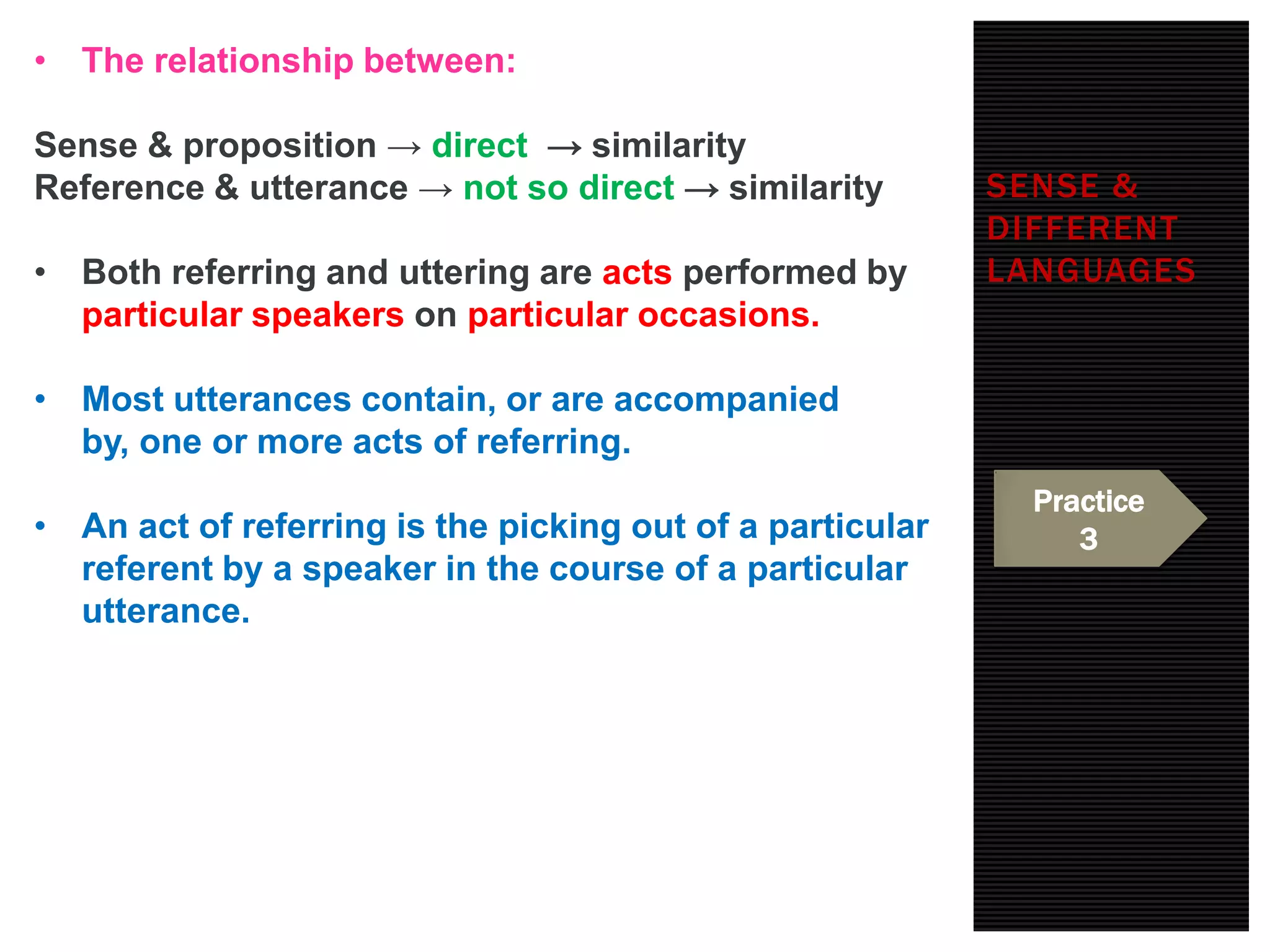 Unit 3 - Reference and Sense | PPTX