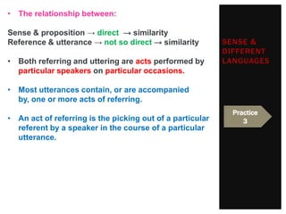 Unit 3 - Reference and Sense | PPTX