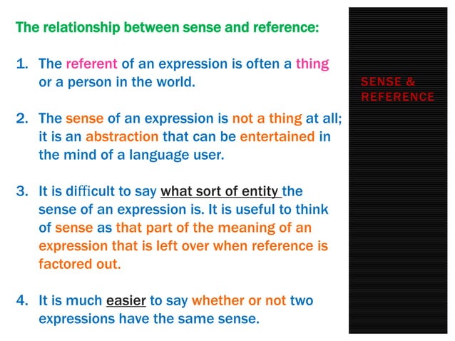 Unit 3 - Reference and Sense