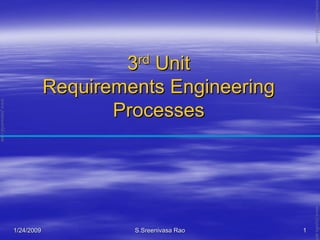 Unit 3 requirements engineering processes | PDF