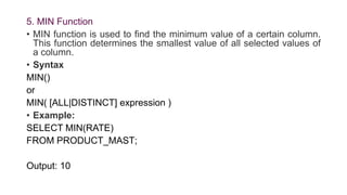 Unit 3-Select Options and Aggregate Functions in SQL (1).pptx
