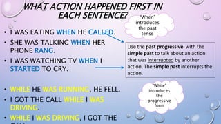 Unit 3 - Simple Past and Past Progressive - spot | PPTX