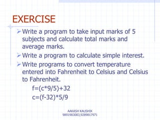 c++ programming Unit 3 variables,data types | PPTX