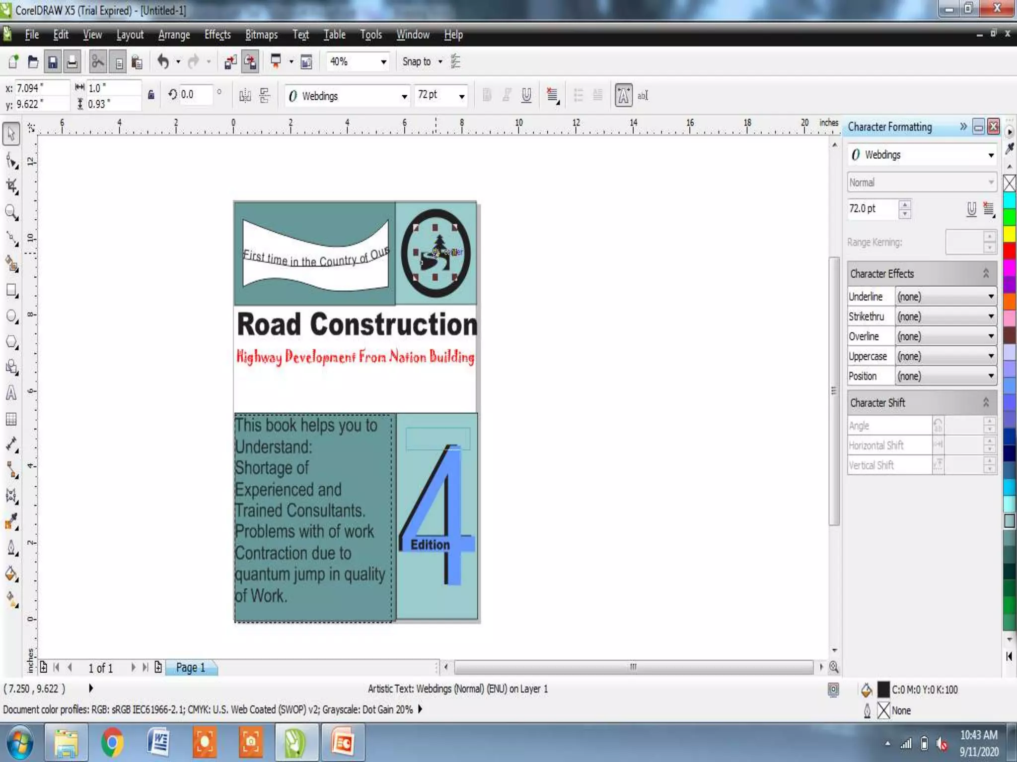 -Working with Text in Corel Draw | PPTX