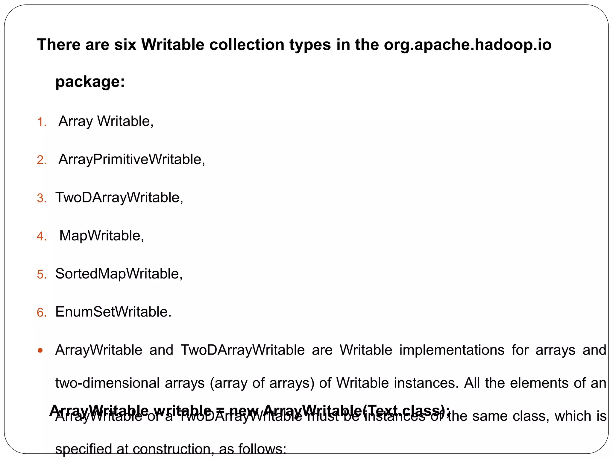 Unit 3 writable collections | PPTX
