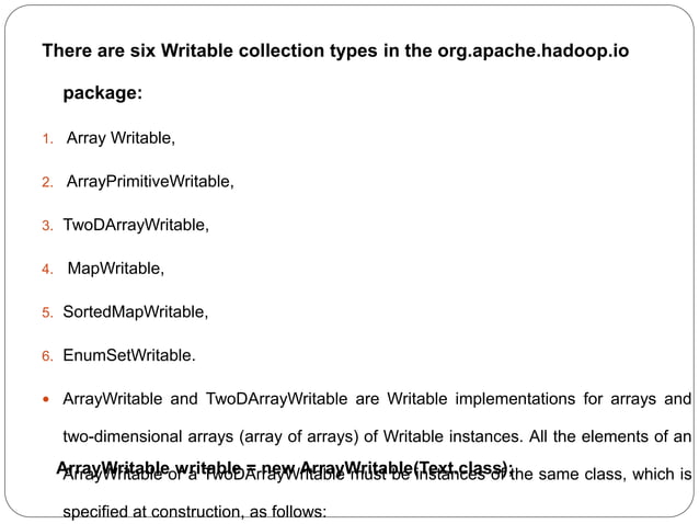 Unit 3 writable collections