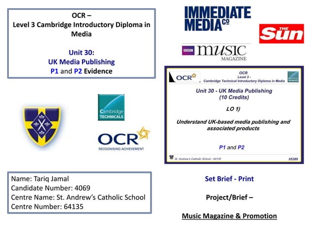 Unit 30 - LO1 | PPTX | Desktop Publishing | Computer Software and Applications
