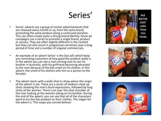 Creative Media BTEC- Unit 30, Assignment 1 Advert Structures | PPT