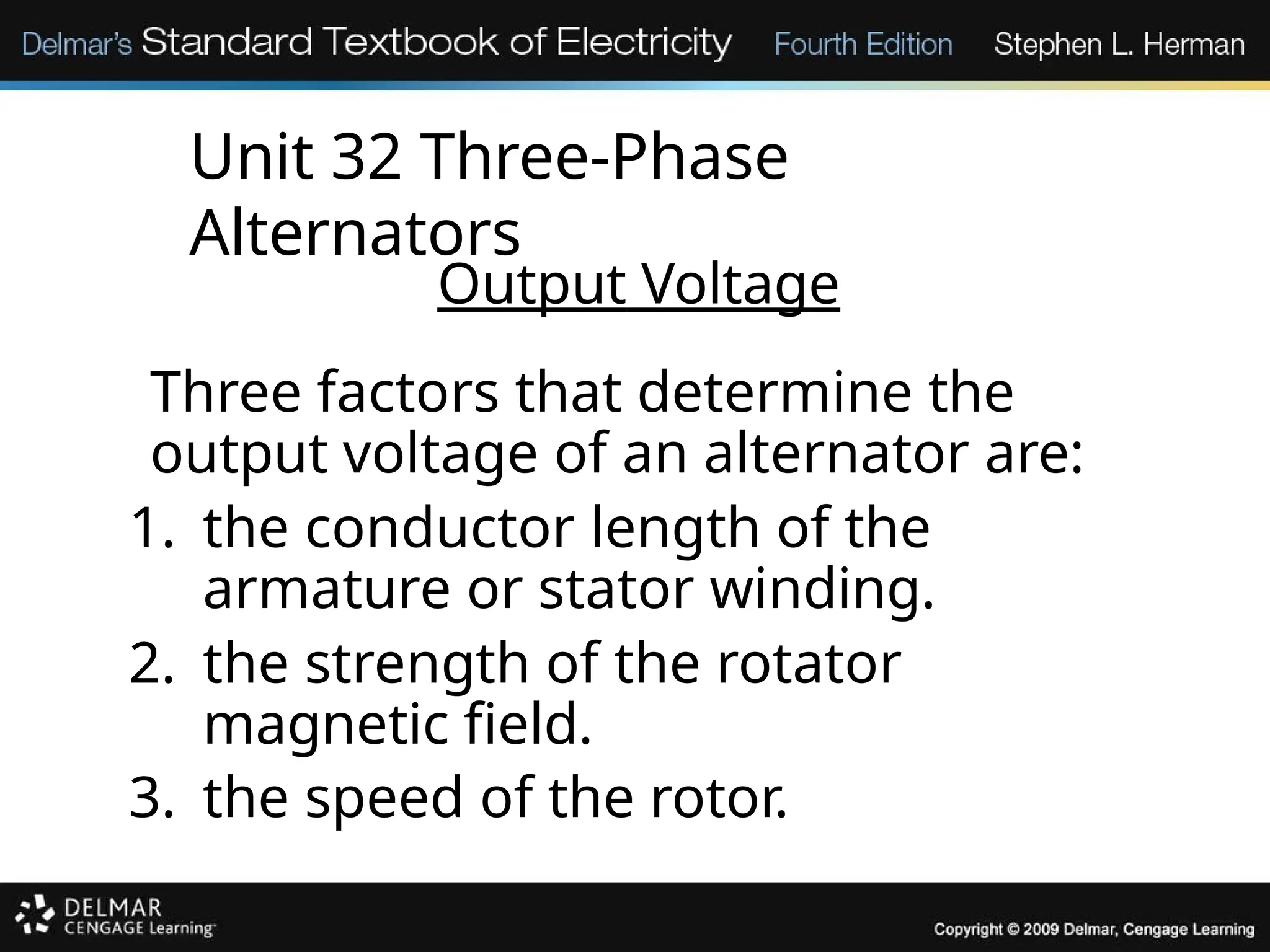 Unit 32 - 3 Phase Alternators (1).pptx