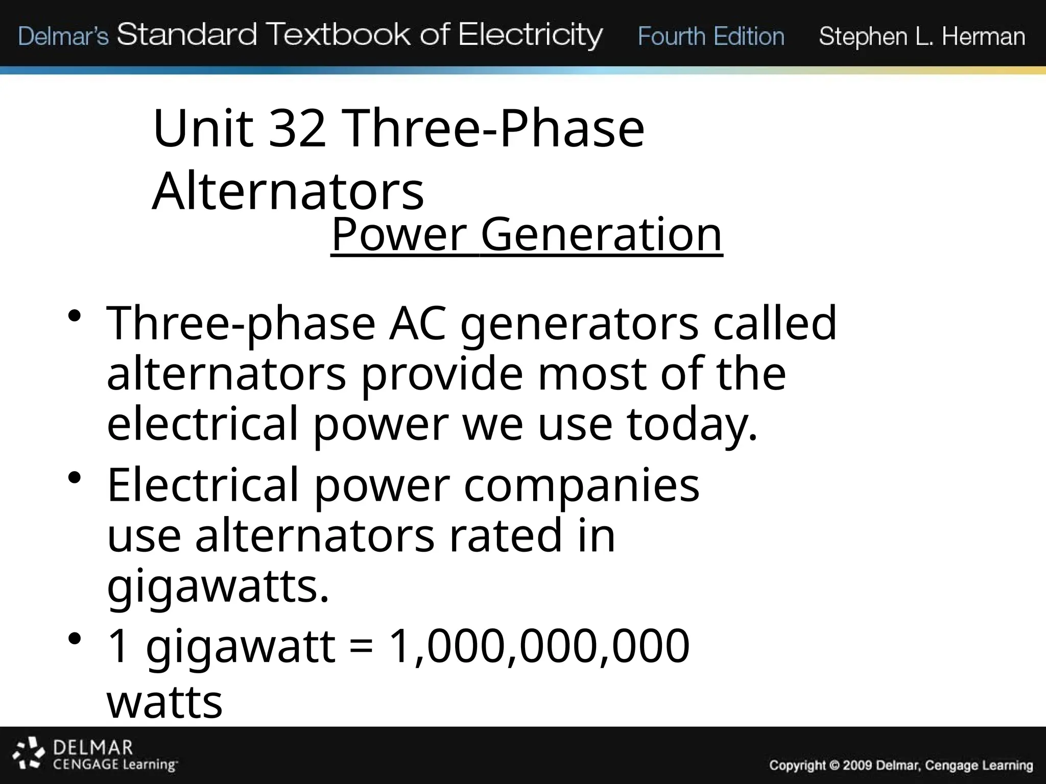 Unit 32 - 3 Phase Alternators (1).pptx