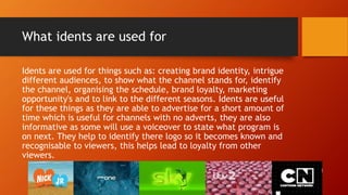 Unit 32 designing idents for television lo1 and | PPTX | History | Genres