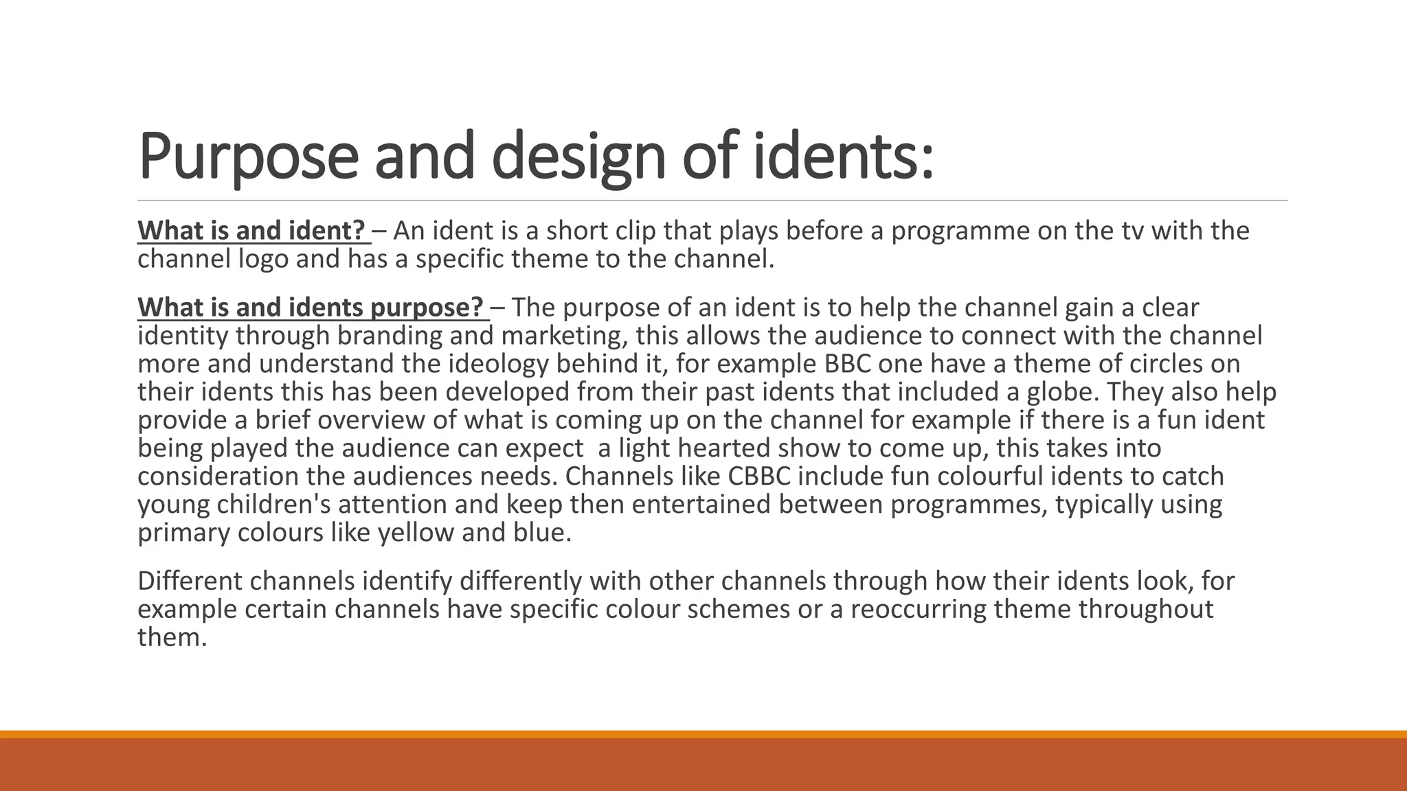 Unit 32 lo1 television ident | PPTX