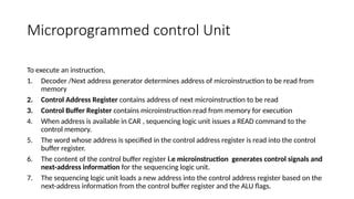 Hardwires and Microprogrammed Control , | PPTX