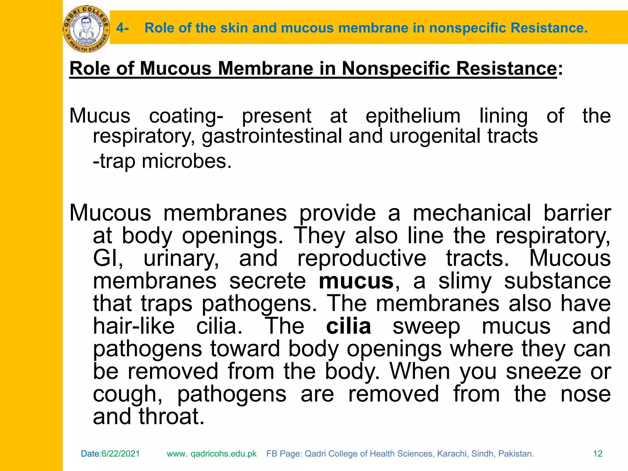 functions of skin, mucous membrane, types of immunity, phagocytosis | PPT