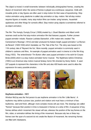 Unit 33 stop motion animation timeline task 1 | PDF