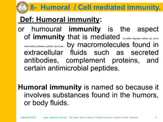 humoral cell mediated immunity, antigen hapten antibodies | PPTX