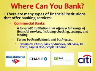 Unit 3A: Banking | PPT