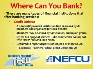 Unit 3A: Banking | PPT
