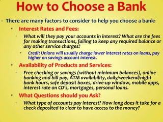 Unit 3A: Banking | PPT