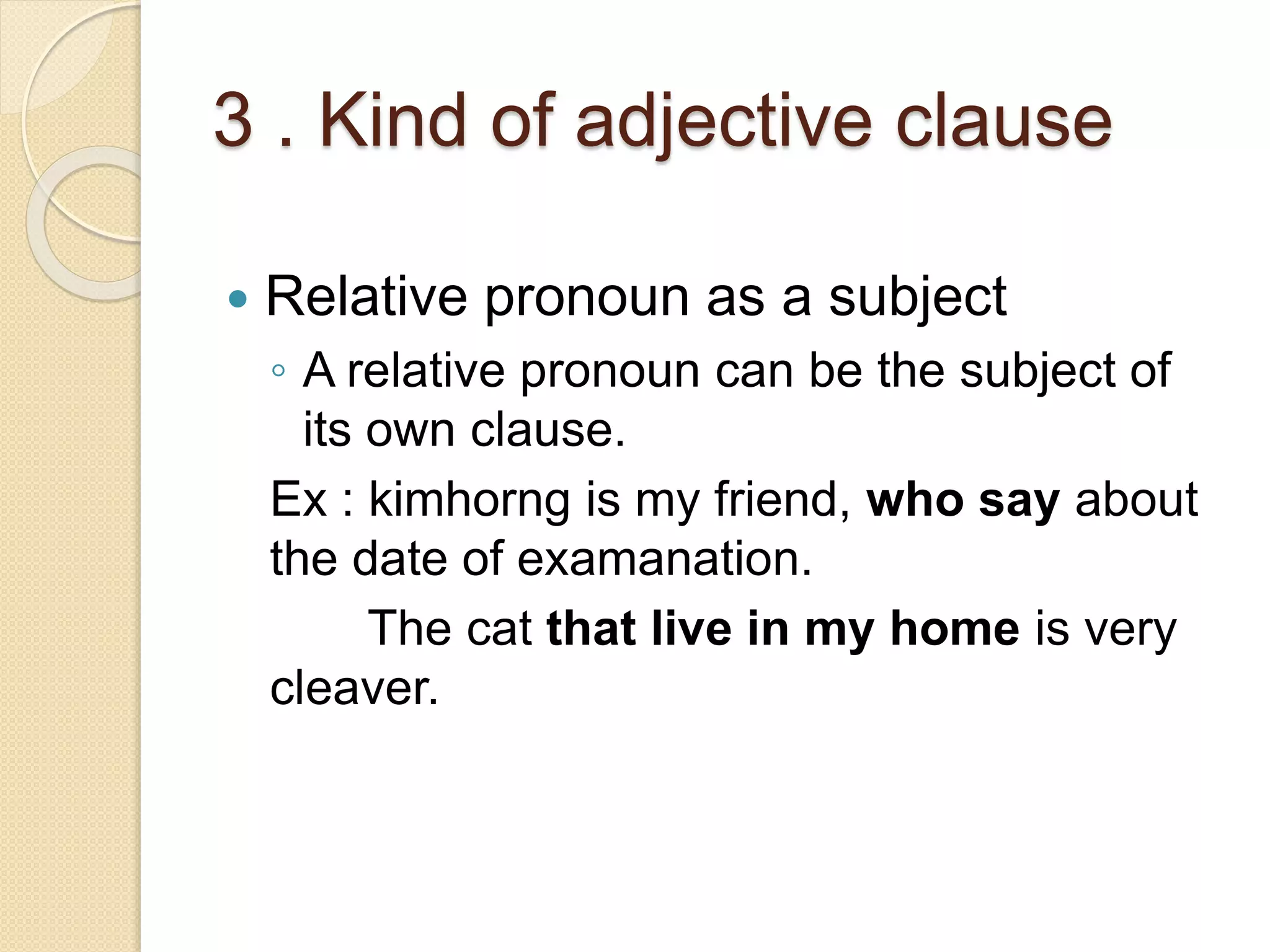 Unit 3 adjective clause | PPTX