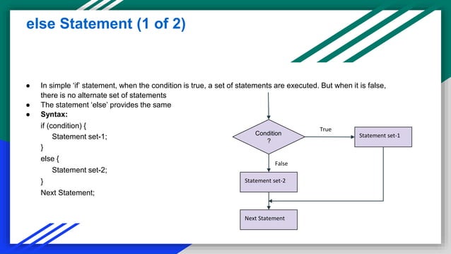 Unit3aifelseswitch And A If Else Statment Example Ppt