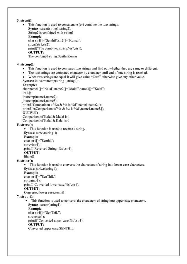 Arrays And Function Basic C Programming Notes Pdf 