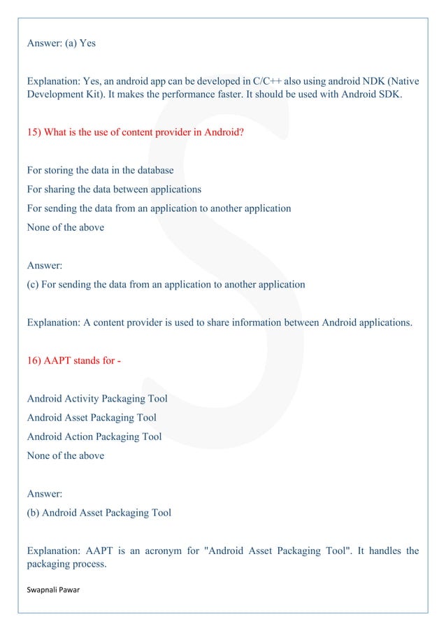 Unit 3 introduction to android | PDF | Programming Languages | Computing