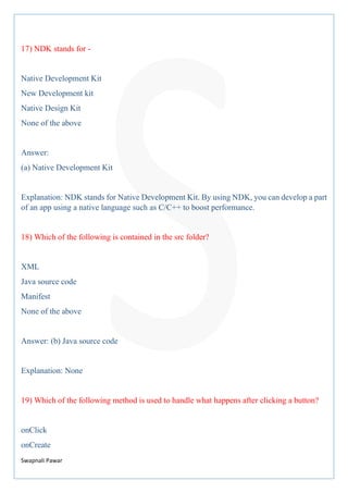 Unit 3 introduction to android | PDF | Programming Languages | Computing