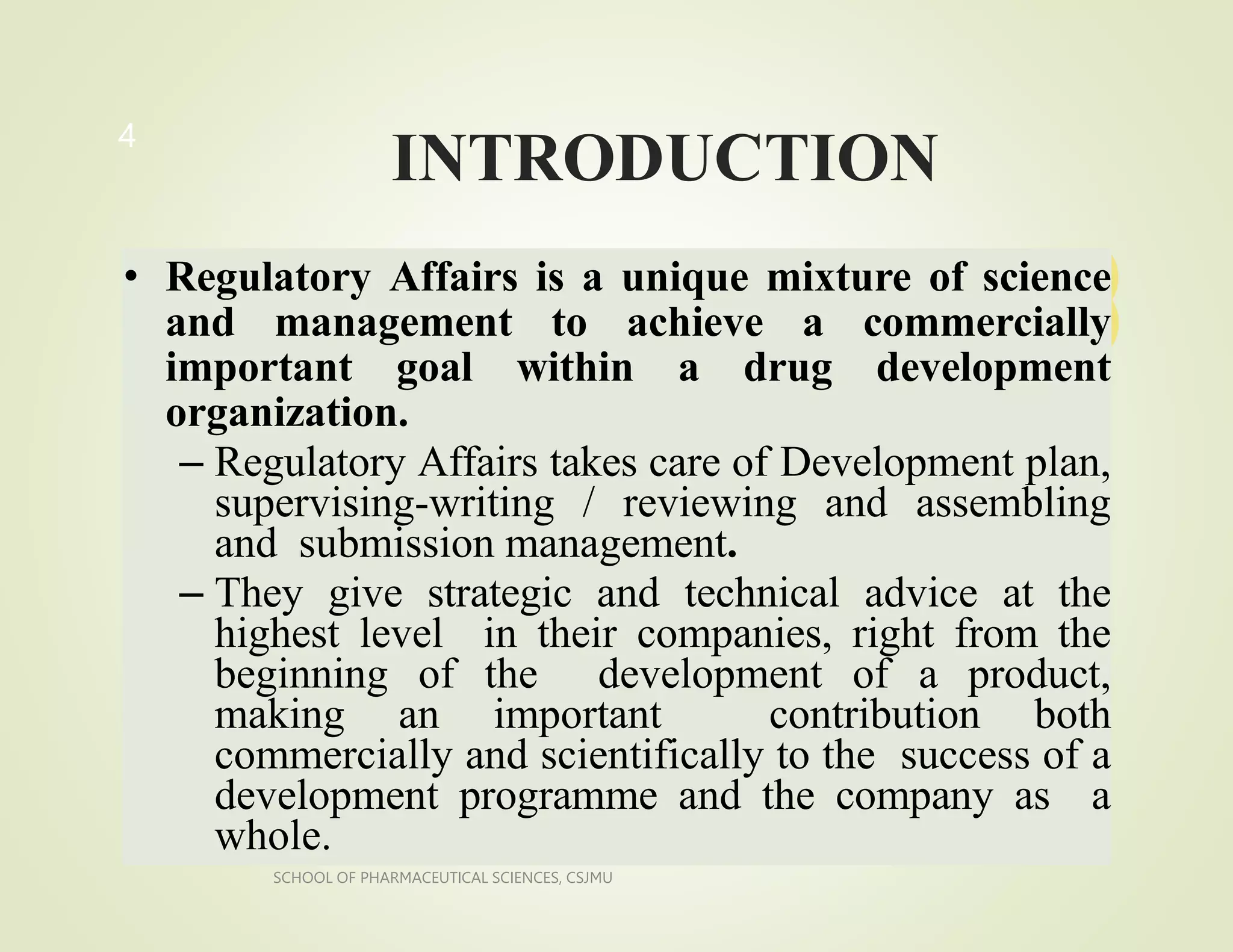 UNIT 3A REGULATORY AFFAIRS.pptx
