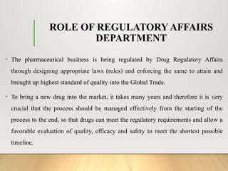 Regulatory Affairs, Responsibilities of Regulatory Affairs ...