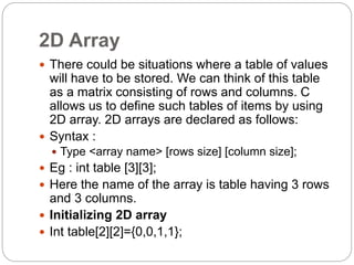 arrays in c | PPT