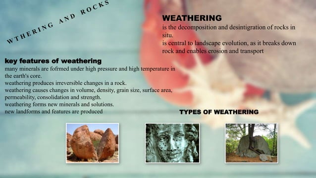 ROCKS and WEATHERING for As level Geography | PPT