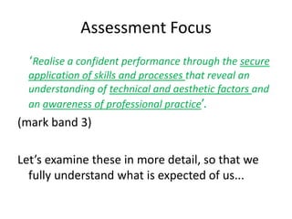 Unit 3 assessment focus lesson | PPT