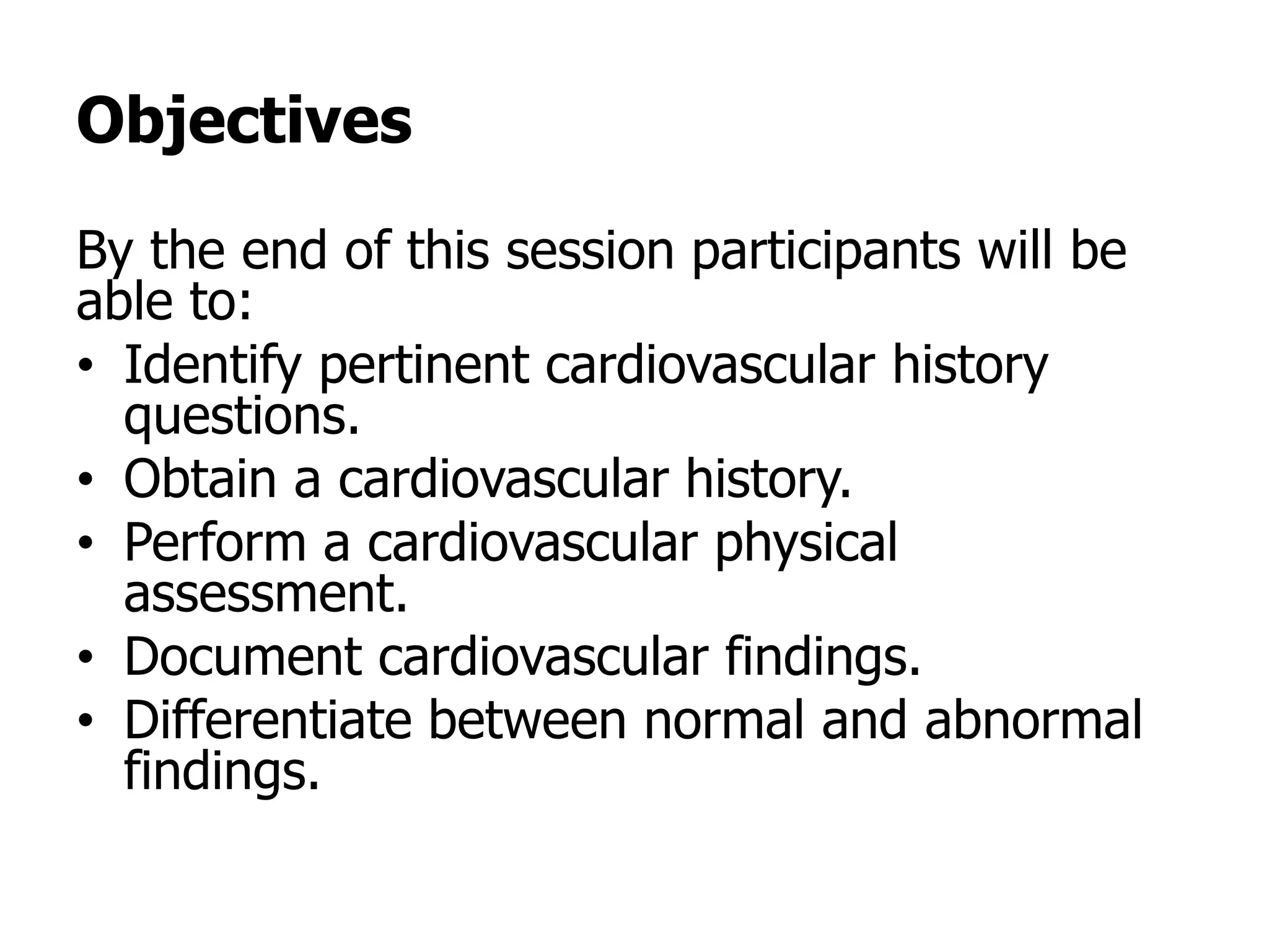 Unit 3 assessment of cardiovascular system | PPTX