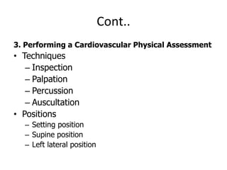 Unit 3 assessment of cardiovascular system | PPTX
