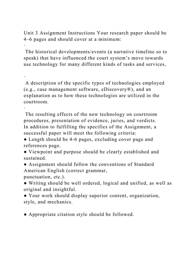 Unit 3 Assignment Instructions Your research paper should be 4–6 pag.docx