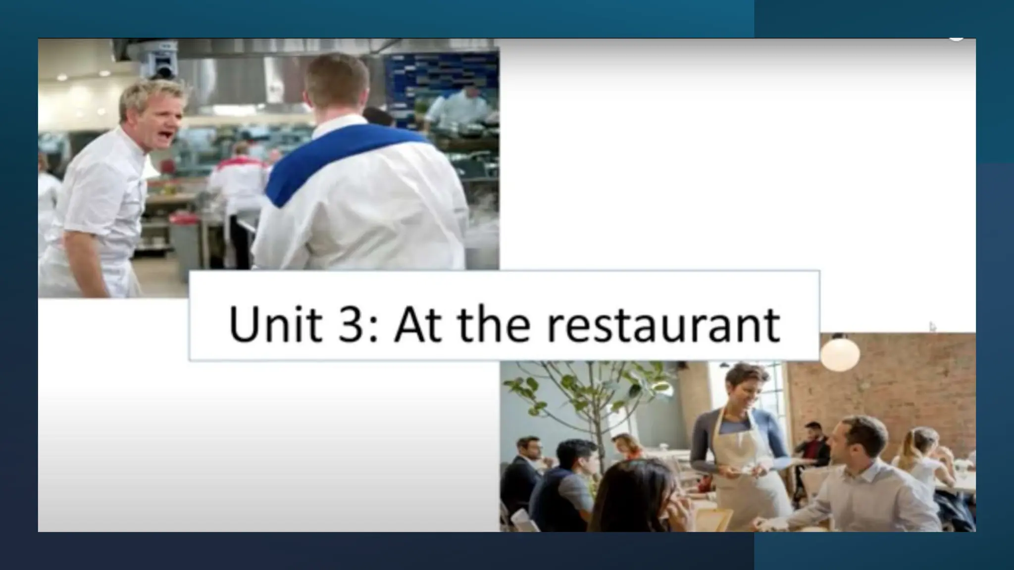 LEVEL 1 - UNIT 3 - AT THE RESTAURANT.pptx