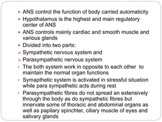 Unit 3 autonomic nervous system | PPT