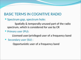 cognitive radio communication wireless systems | PPT