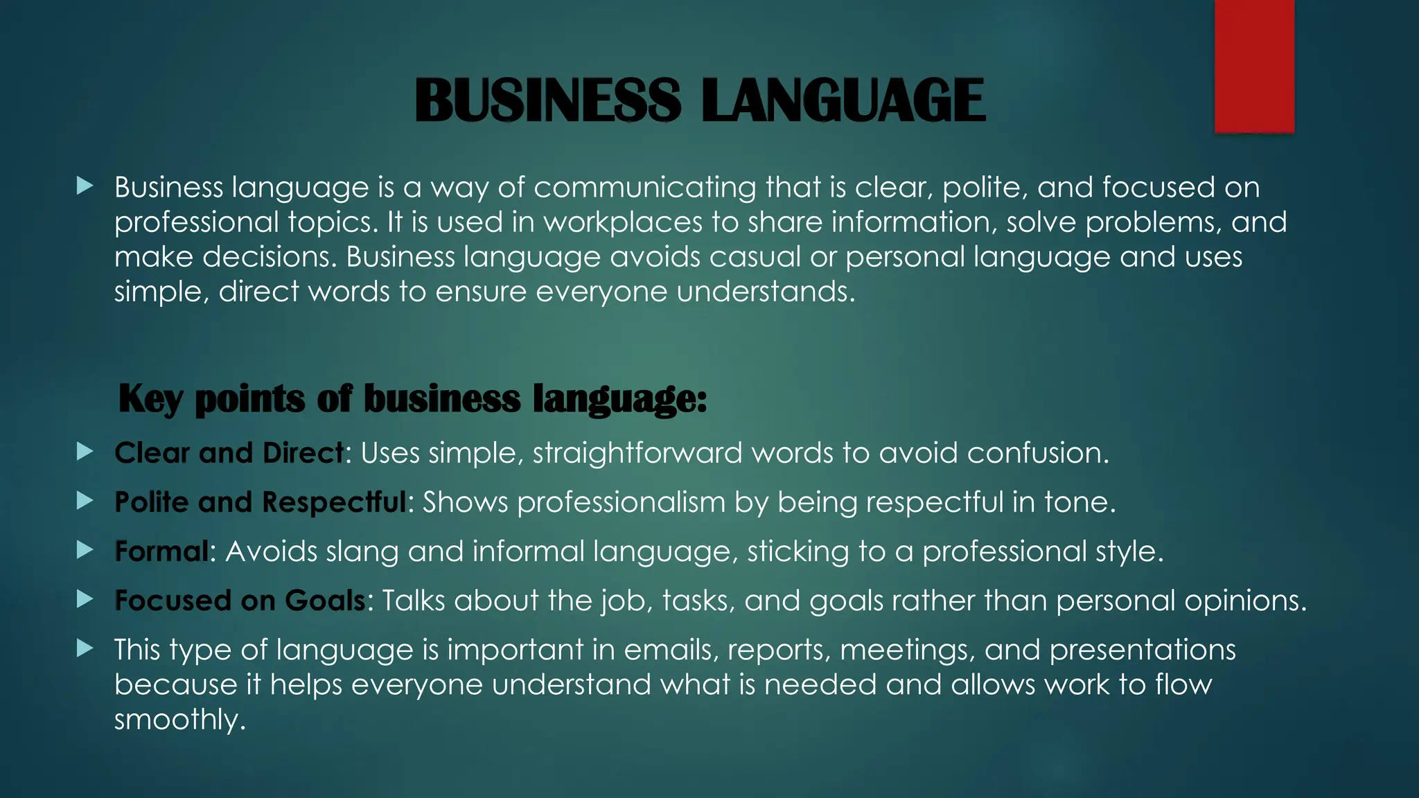 UNIT 3 BCOM Business language and oral communication | PPTX
