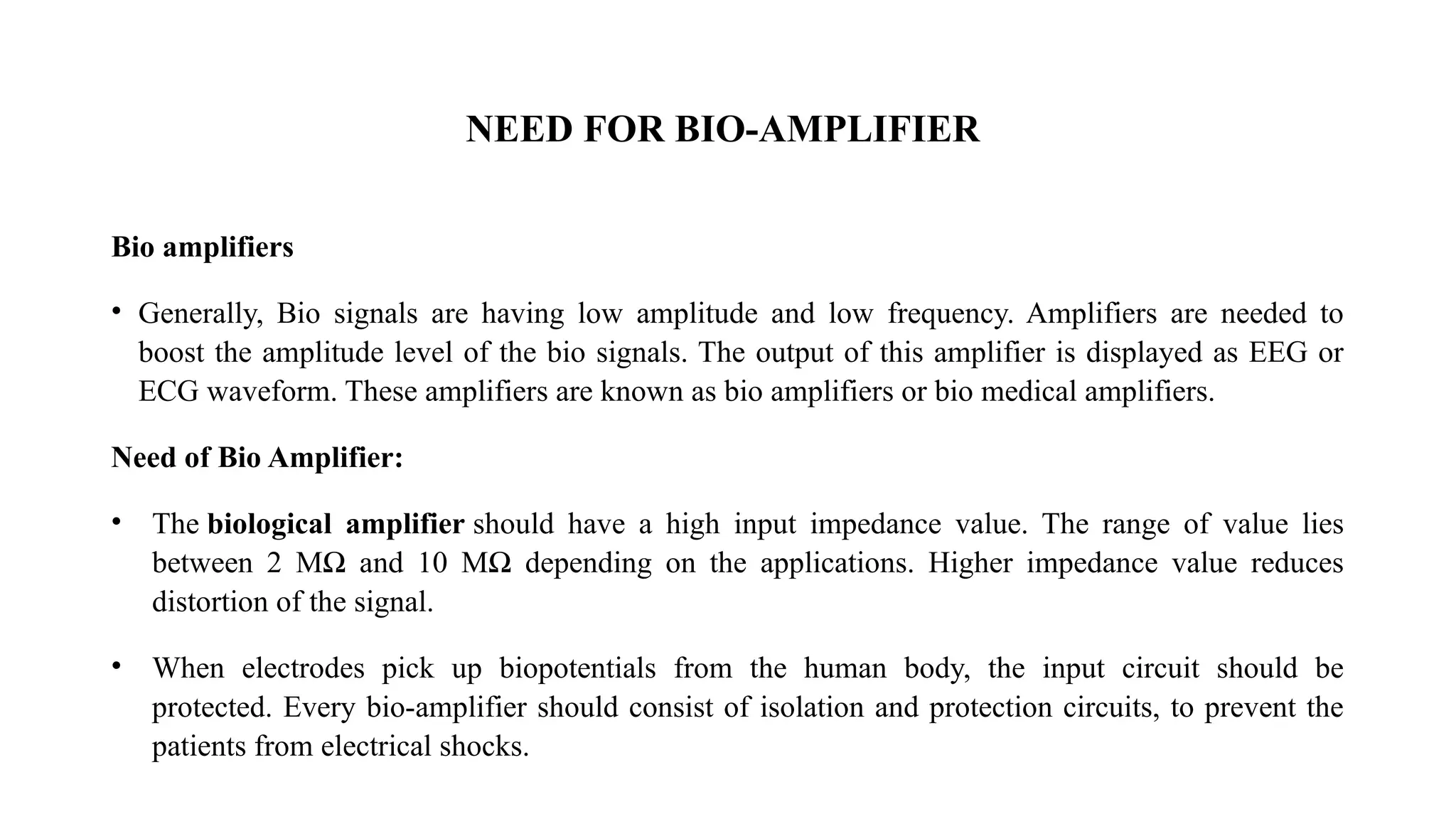 BIOMEDICAL IMSTRUMENTION UNIT III SIGNAL CONDITIONING CIRCUITS | PPTX