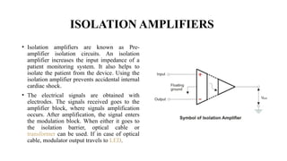 BIOMEDICAL IMSTRUMENTION UNIT III SIGNAL CONDITIONING CIRCUITS | PPTX