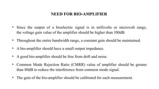 BIOMEDICAL IMSTRUMENTION UNIT III SIGNAL CONDITIONING CIRCUITS | PPT