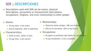 Unit 3 b ser vs. estar | PPT