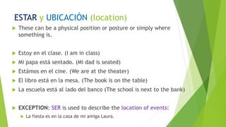 Unit 3 b ser vs. estar | PPT
